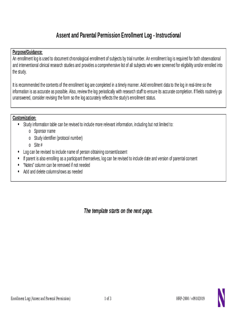 How is a Screening Log/ Enrollment Log defined at UVa? - irb ...
