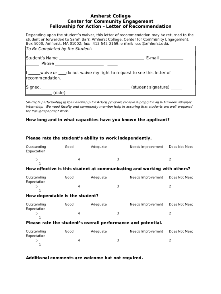 FFA Recommendation .doc Doc Template | pdfFiller