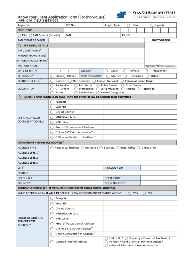 Fillable Ckyc Form - Printable Forms Free Online