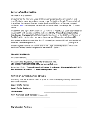 Third-Party Designate Authorization Letter Doc Template | pdfFiller