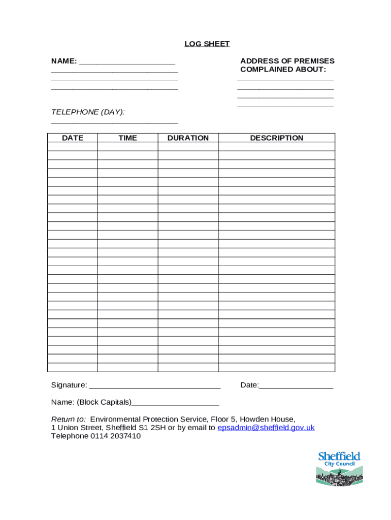 Report a noise nuisance to your council - ... Doc Template | pdfFiller