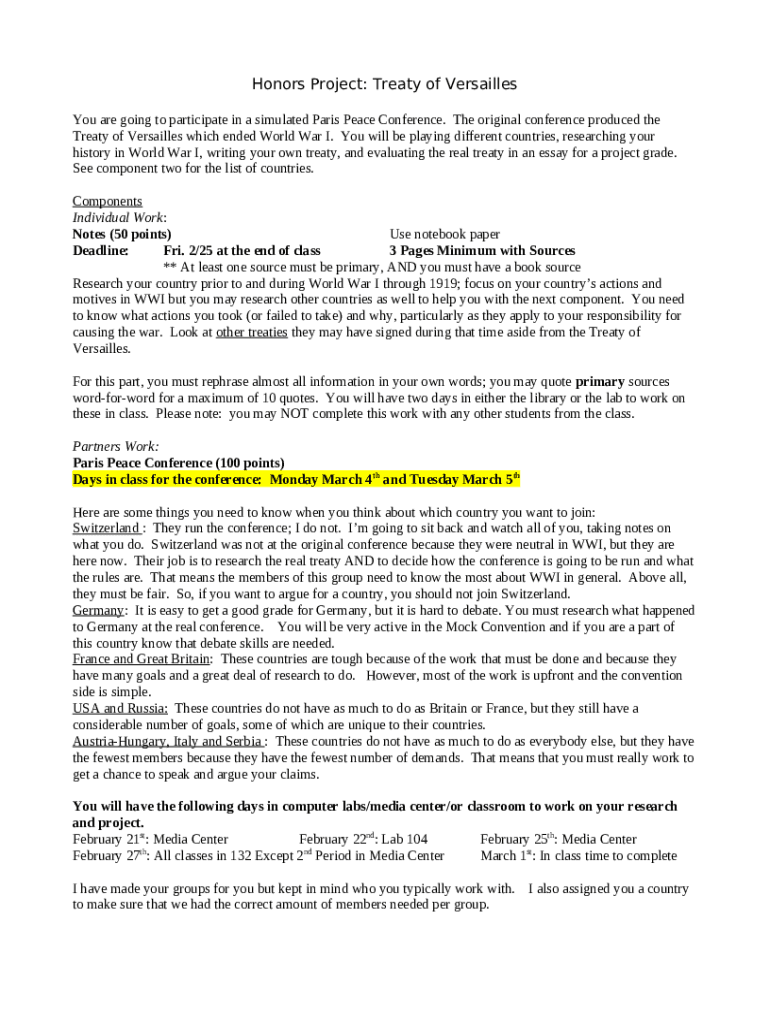 Honors Project Doc Template | pdfFiller