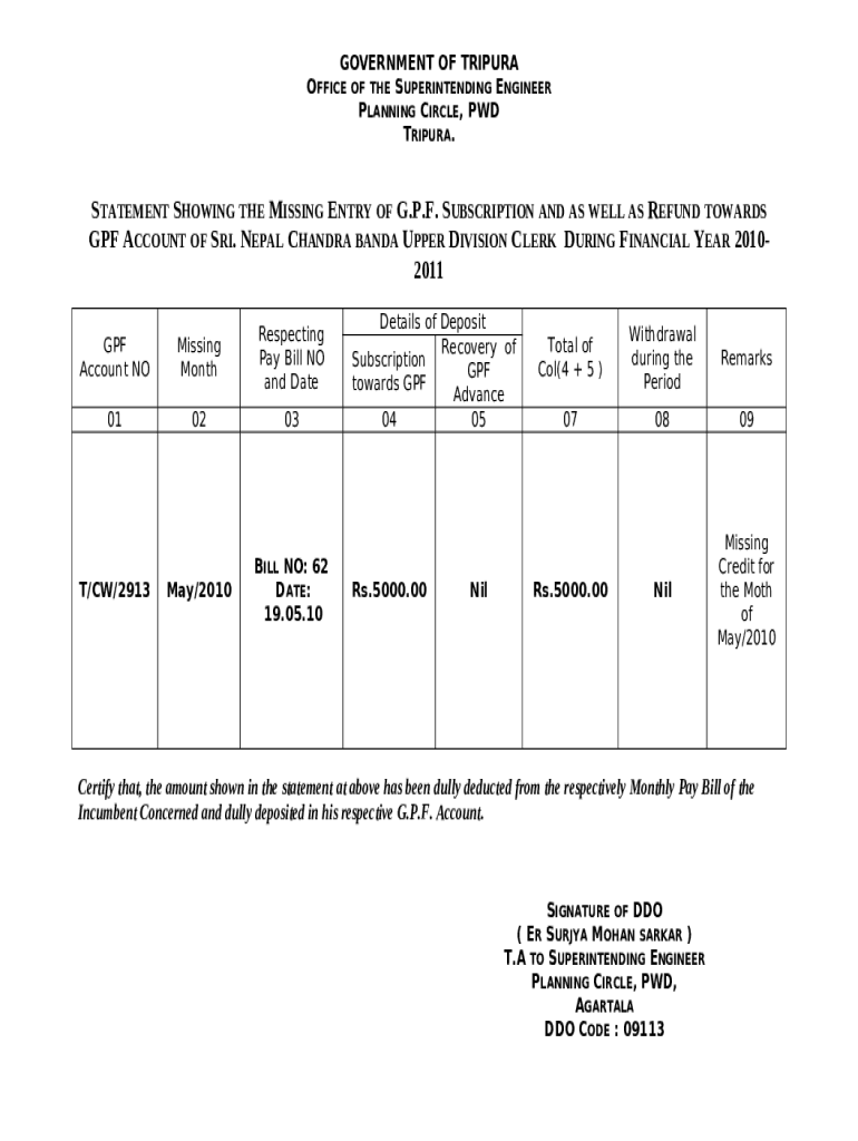 Dos and Donts for GPF Final Withdrawal Claim - pwd tripura gov Doc ...