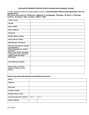Community-Paediatric-Referral--for-Speech-and- ... Doc Template | pdfFiller