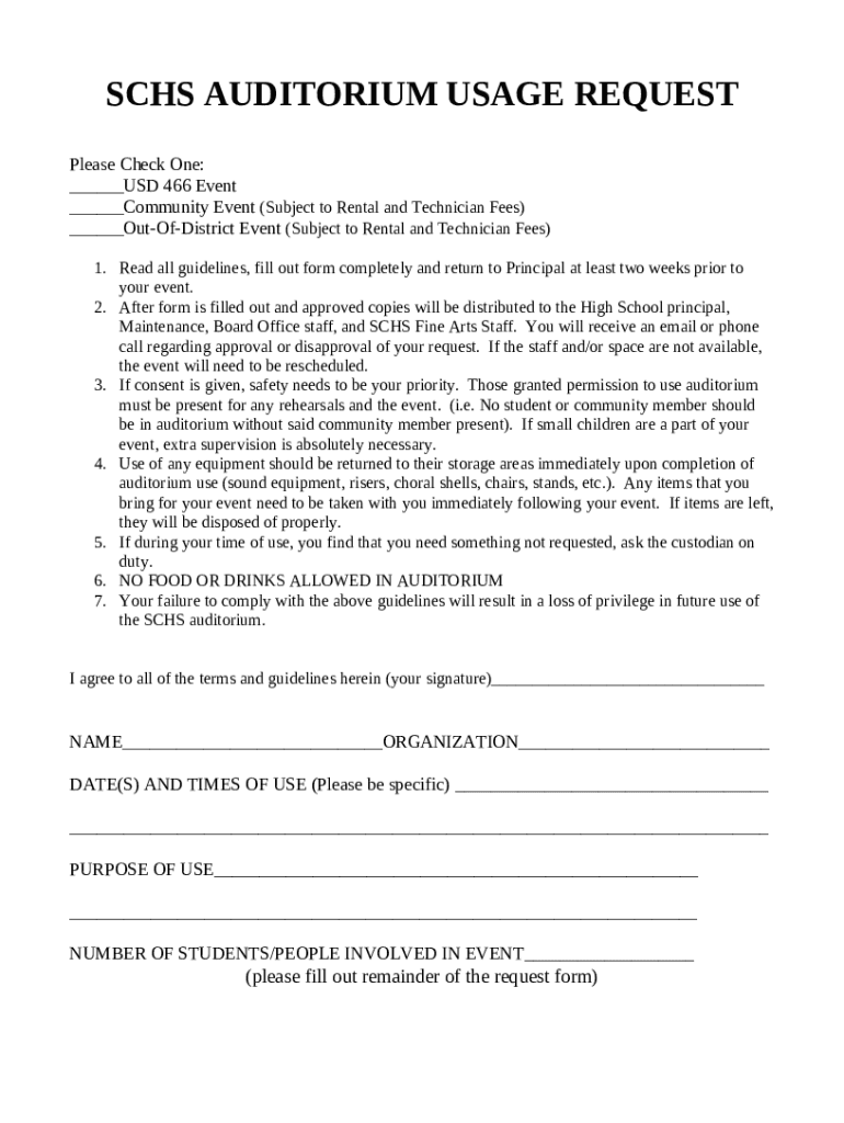 Building Usage s - Scott City Doc Template | pdfFiller