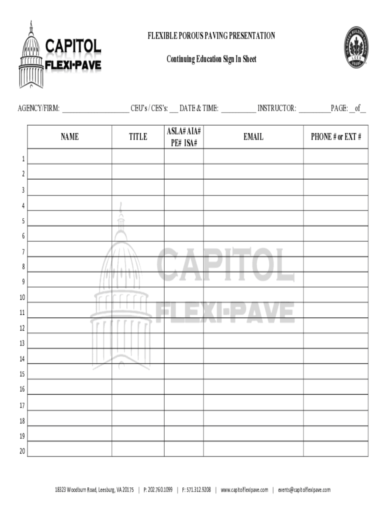 Fillable Online CFP L&L Sign up sheet v5 Fax Email Print - pdfFiller