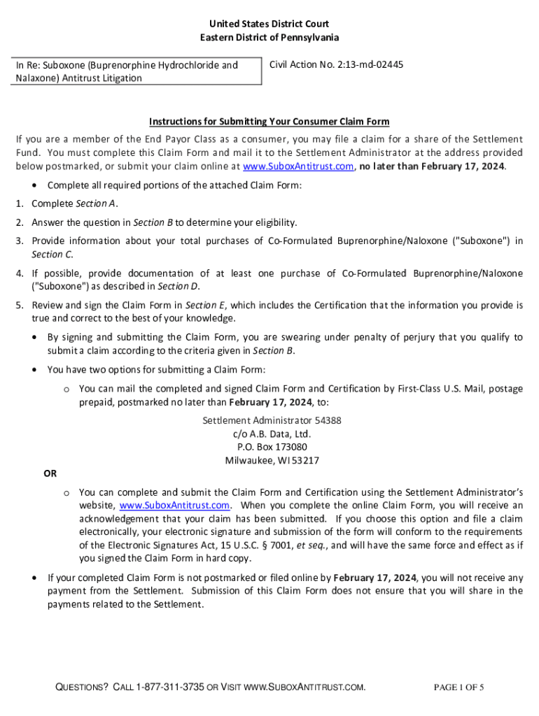 Fillable Online Case 2:13-md-02445-MSG Document 682 Filed 01/21 ...
