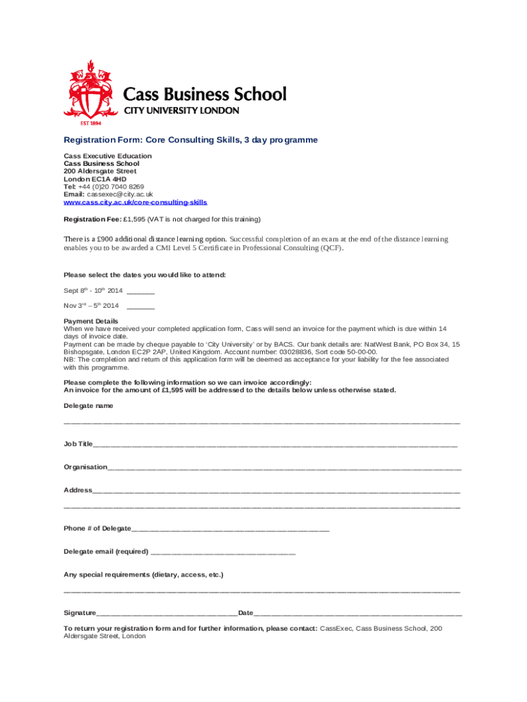 Registration--Core-Consulting-Skills- ... Doc Template | pdfFiller