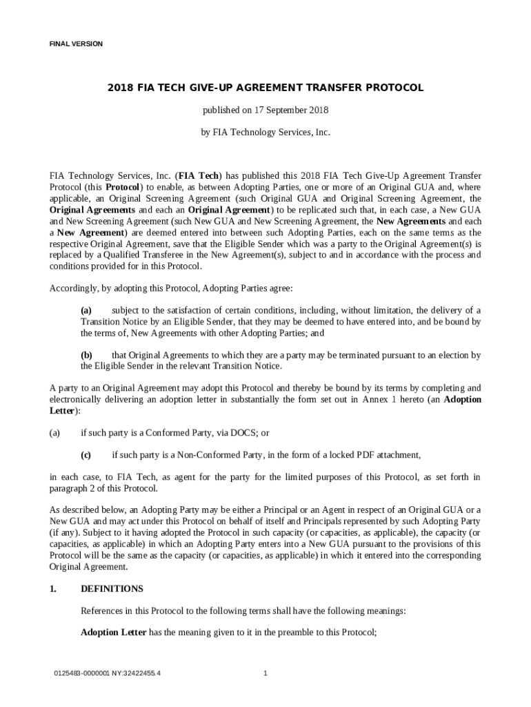 Docs Adherence Agreement Doc Template | pdfFiller