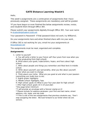 GATE Distance Learning Week#1 Doc Template | pdfFiller