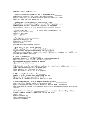 Hoot Chapter 13 Summary - Quiz & Worksheet Doc Template | pdfFiller