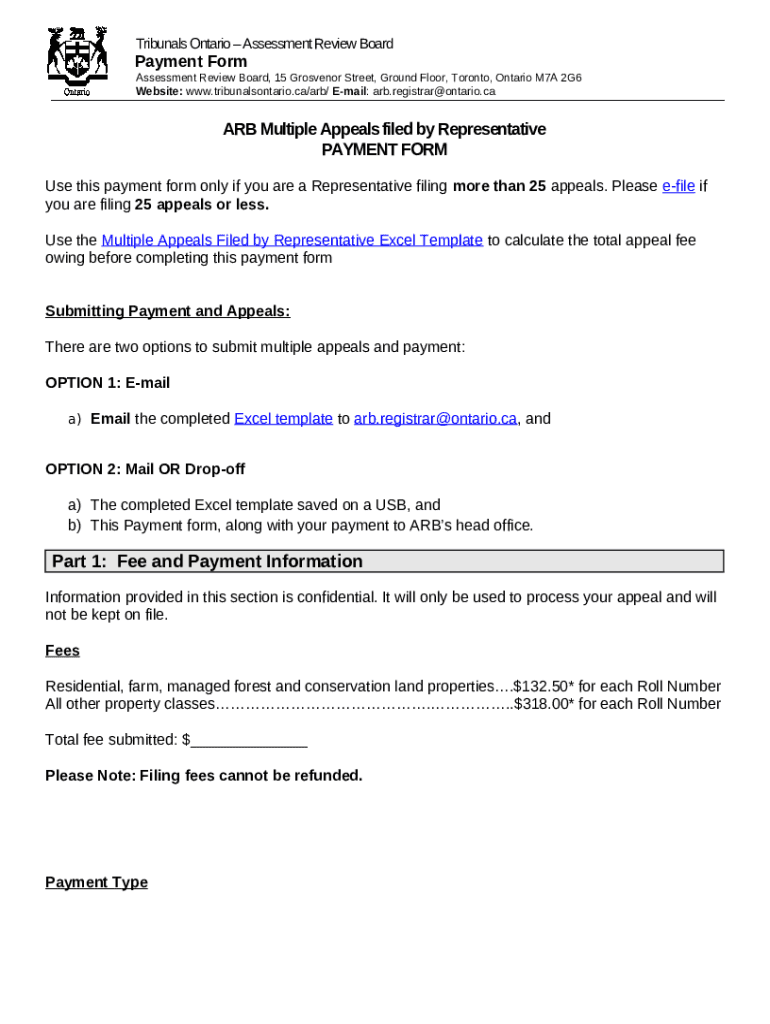ARB: sTribunals Ontario Doc Template | pdfFiller
