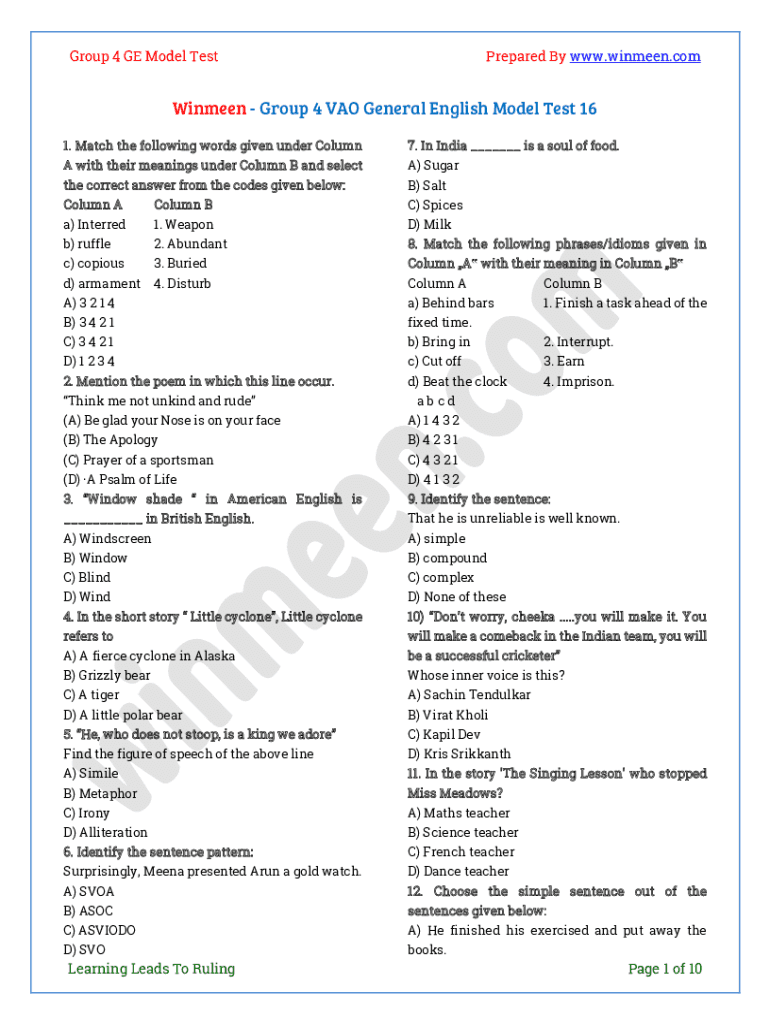 Fillable Online SET 1 Sample question for JSC examination Full marks ...