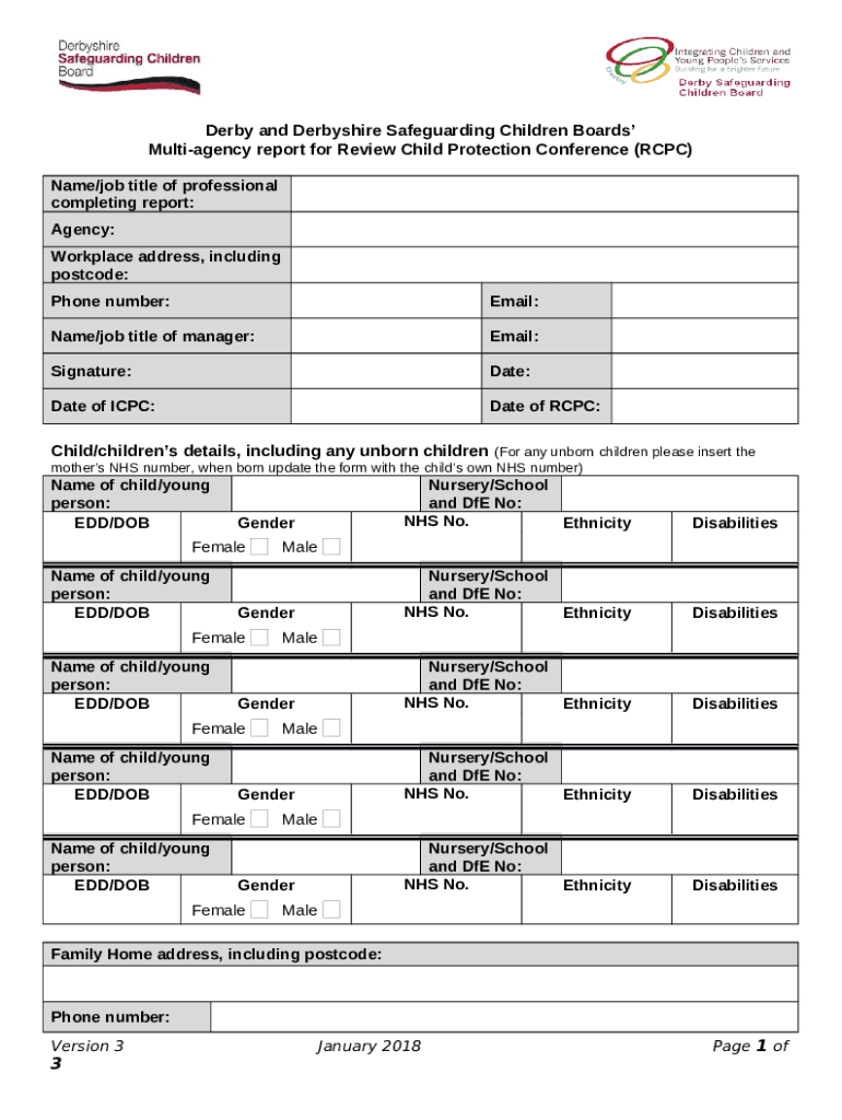 Review Child Protection Conference (RCPC) Doc Template Doc Template ...
