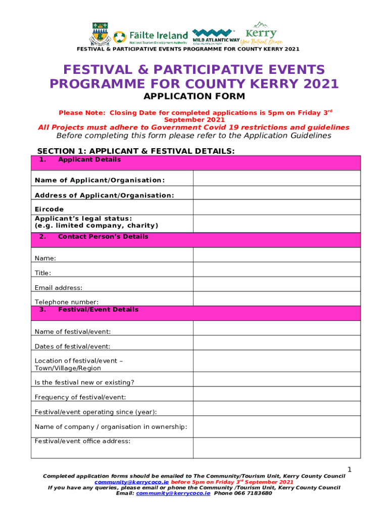 Festival & participative events programme for County Kerry ... Doc ...