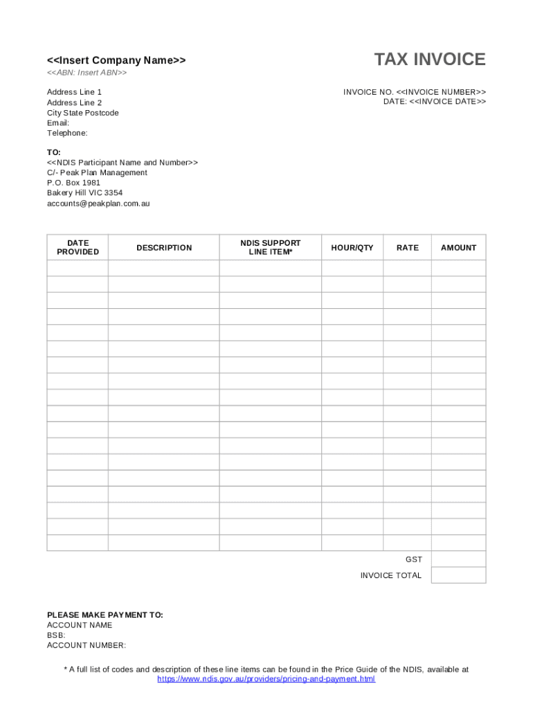 PPM Invoice Template Doc Template | pdfFiller