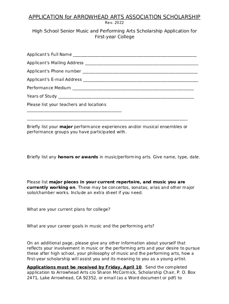 Top 30 Pering Arts Scholarships to Apply to in January ... Doc Template | pdfFiller