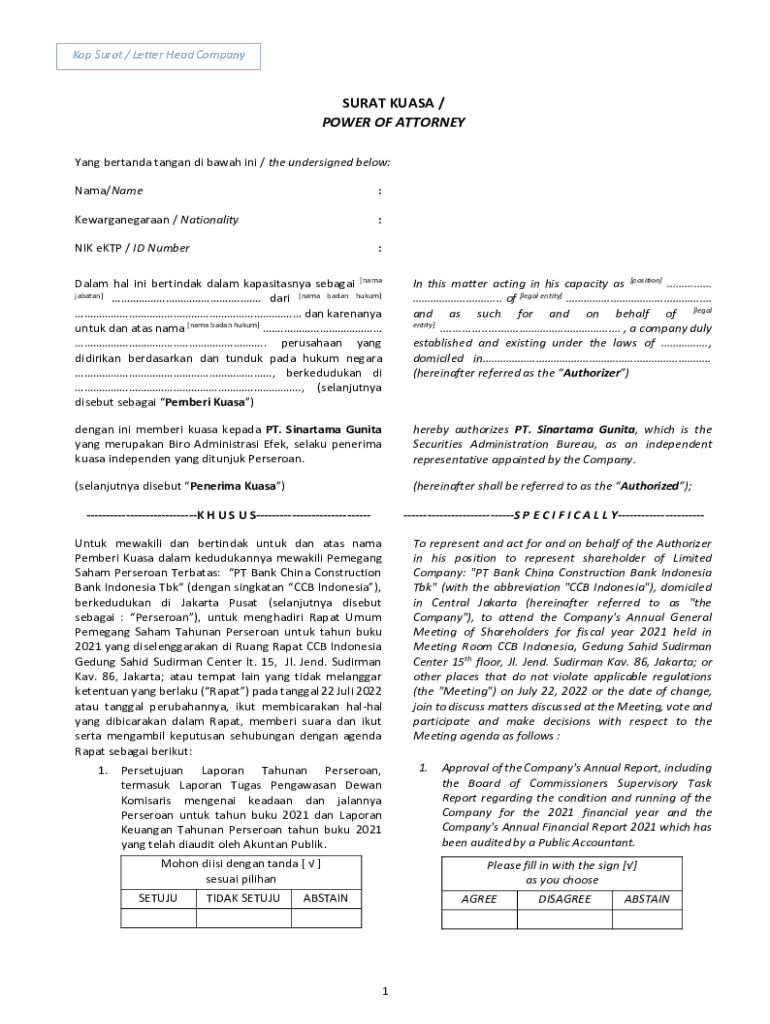 Fillable Online Yang bertanda tangan di bawah ini: The undersigned ...