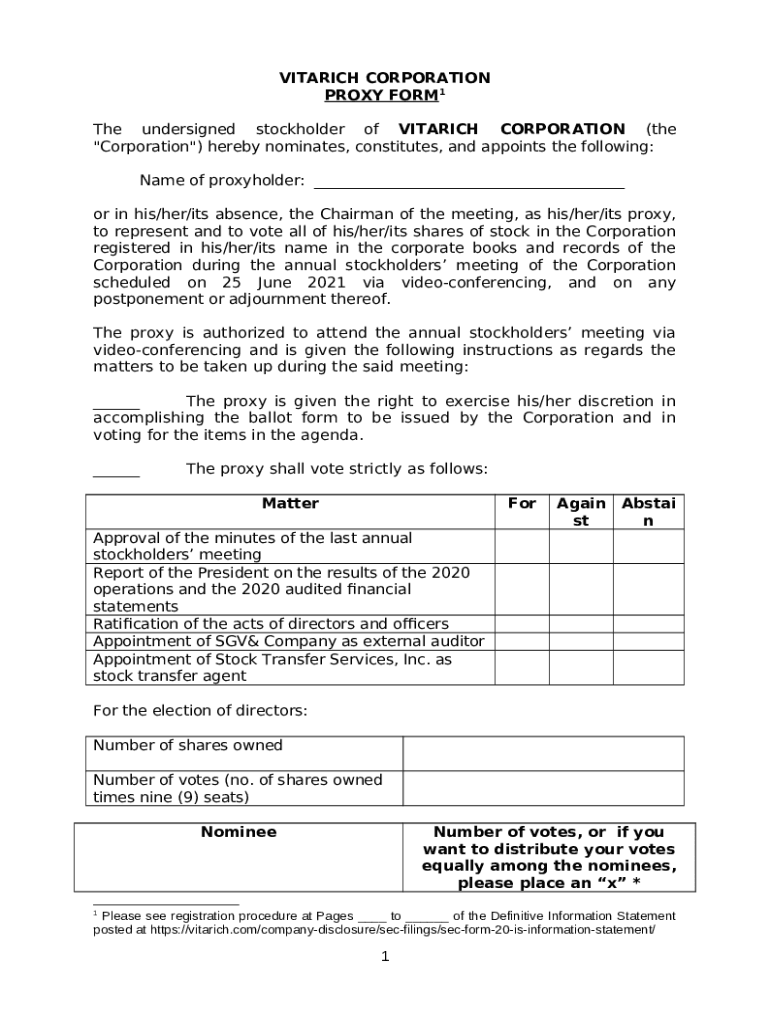 PROXY-AND-BALLOT-S-FOR- ... Doc Template | pdfFiller