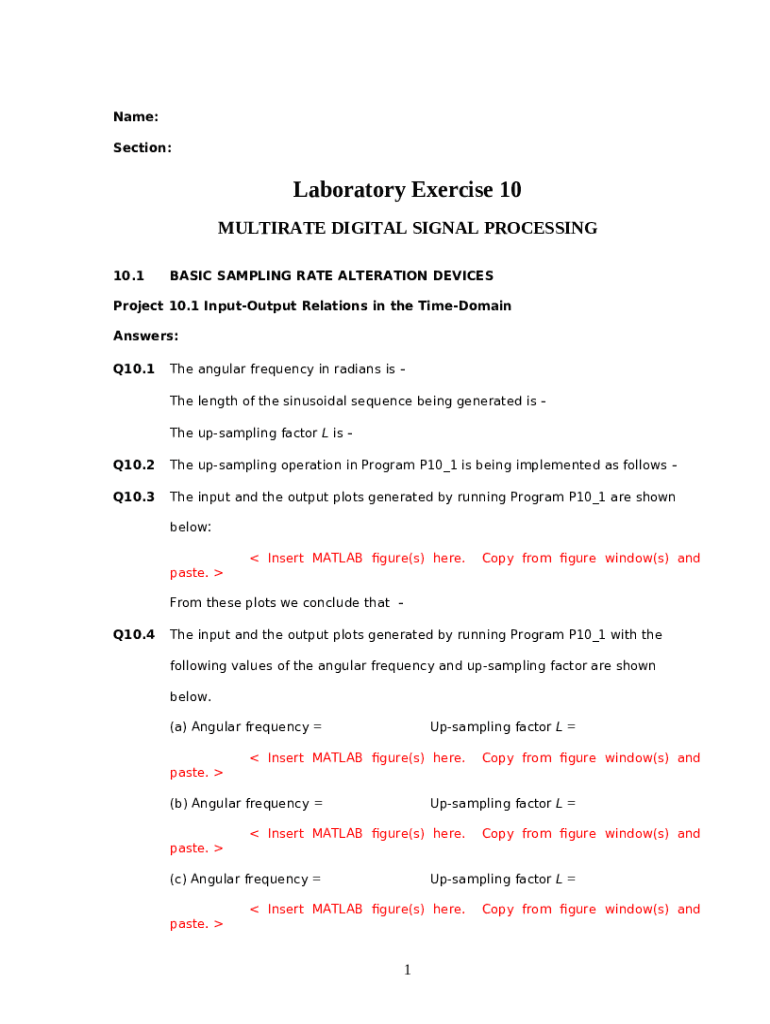 Labex 10 - aaa - Name: Section: Laboratory Exercise 10 ... Doc Template | pdfFiller