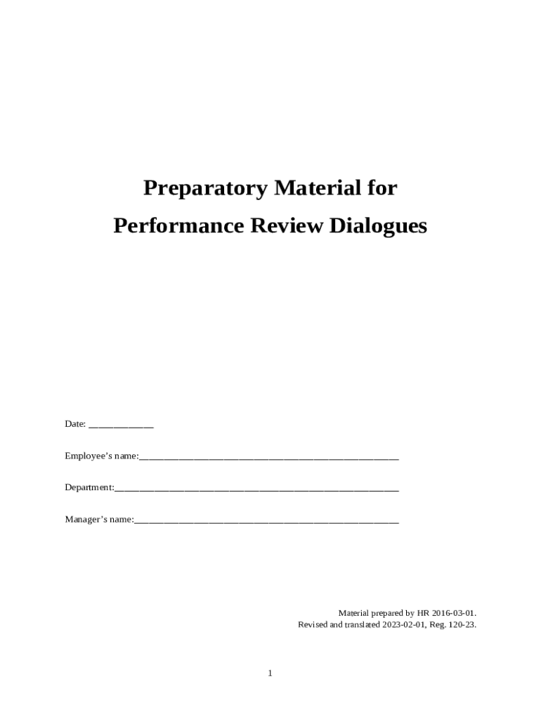 6 Perance management template examples (and tips ... Doc Template | pdfFiller