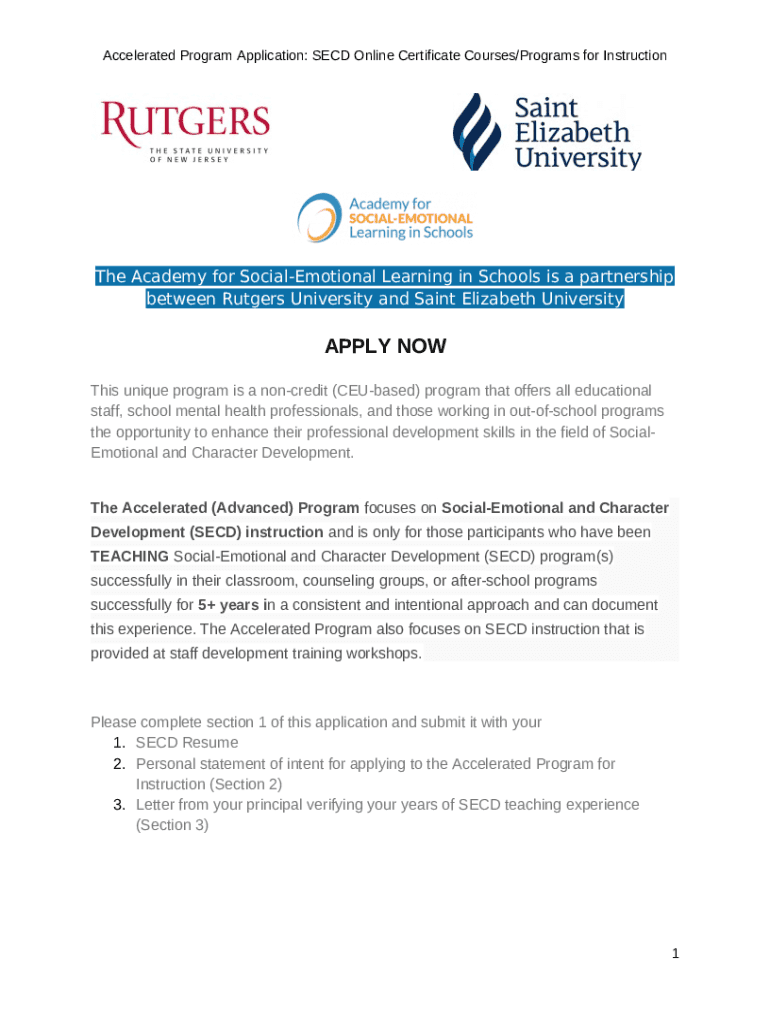 Social-Emotional Learning (SEL) Certificate - psych rutgers Doc Template | pdfFiller