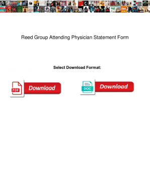 Fillable Online Reed Group Attending Physician Statement Form grands ...