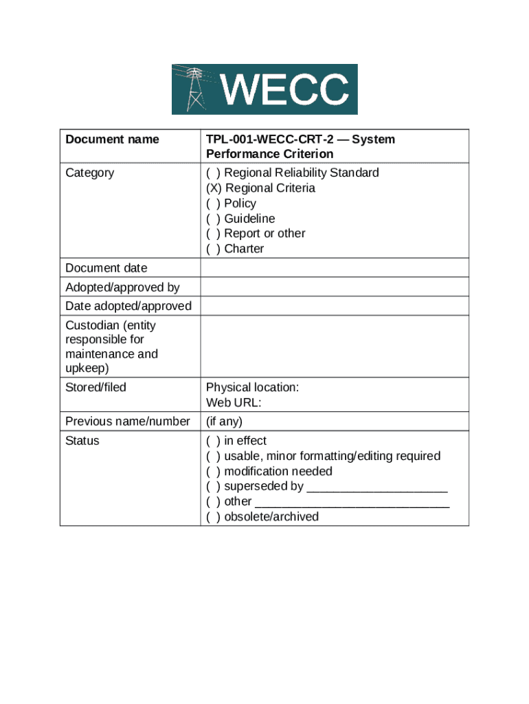 NERC/ REGIONAL ENTITY/ ISO EDITION - USMay 08 Doc Template | pdfFiller