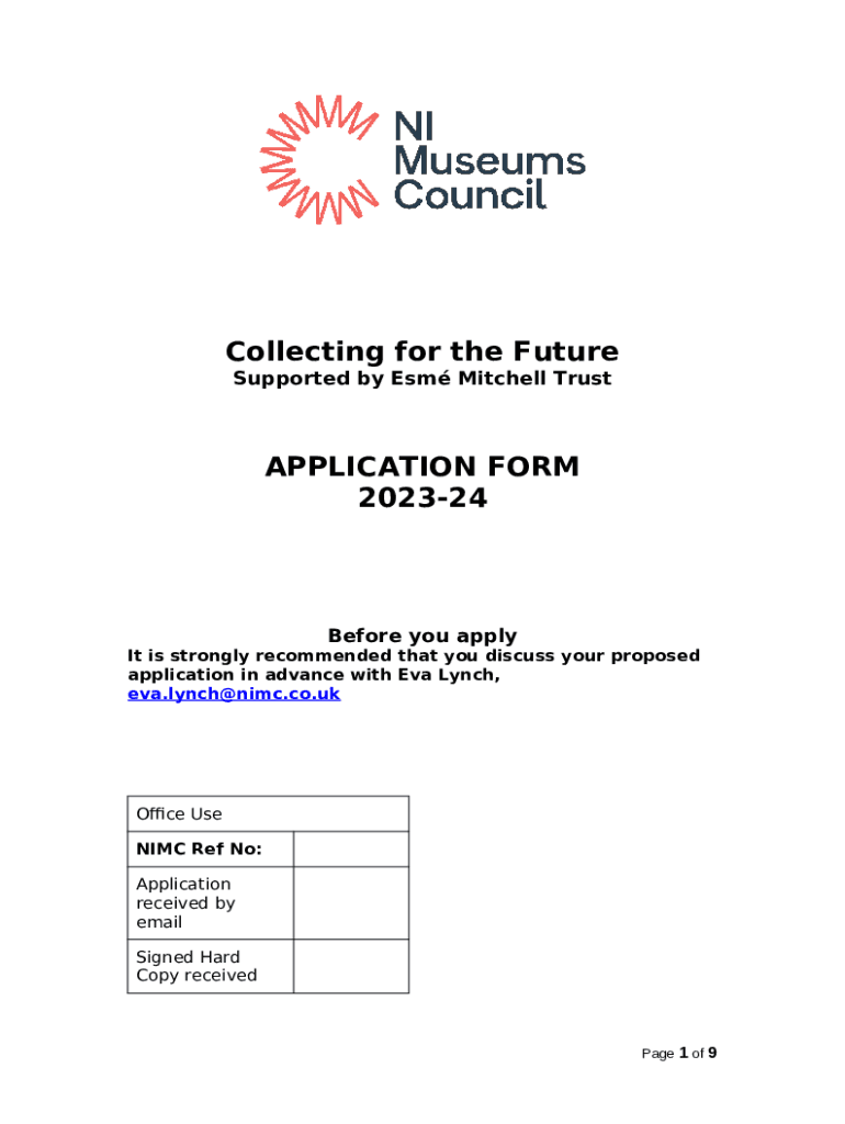 Collecting for the Future Supported by Esm Mitchell Trust ... - nimc co ...