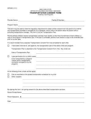 Fillable Online Ocfs Transportation Form - Fill Online, Printable ...