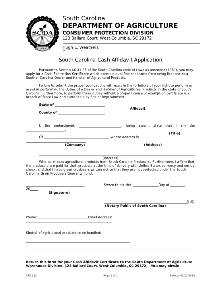 state of south carolina) county of affidavit for exempt transfers ...