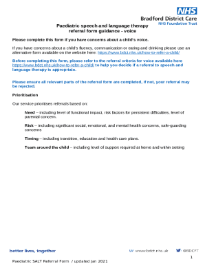 Paediatric speech and language therapy referral - voice Doc Template ...