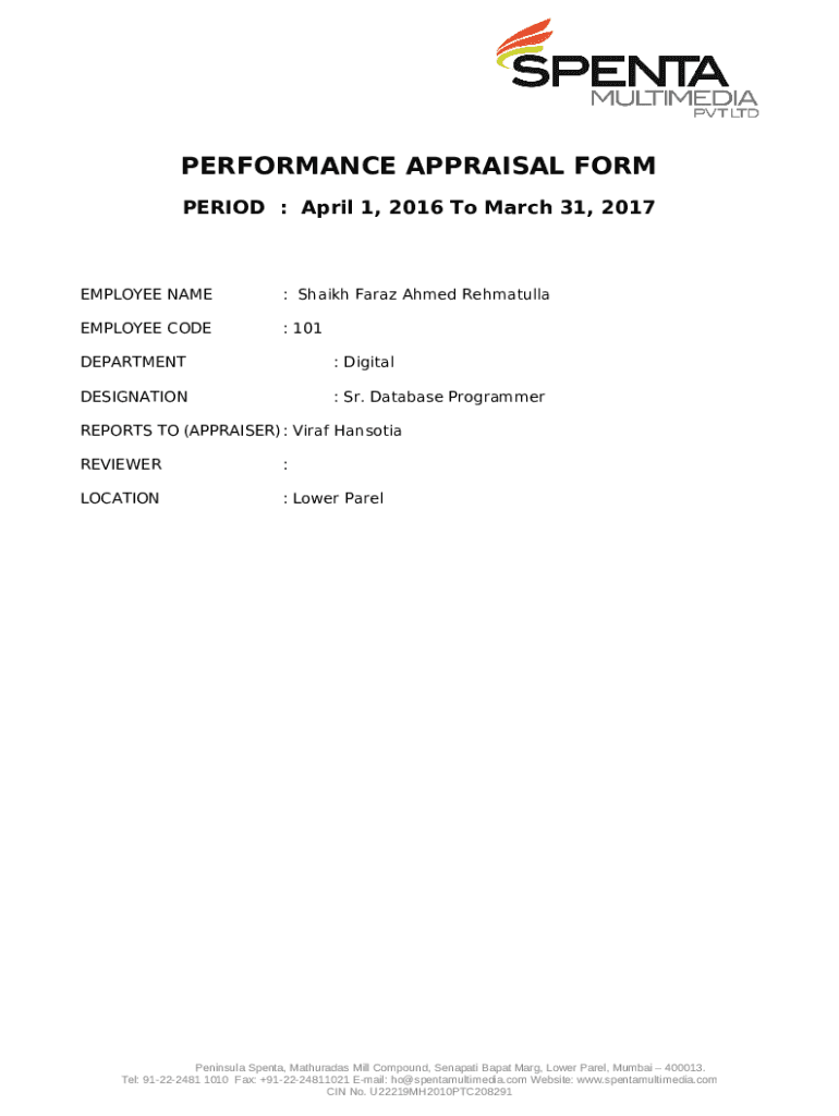 PERANCE APPRAISAL PERIOD Doc Template | pdfFiller