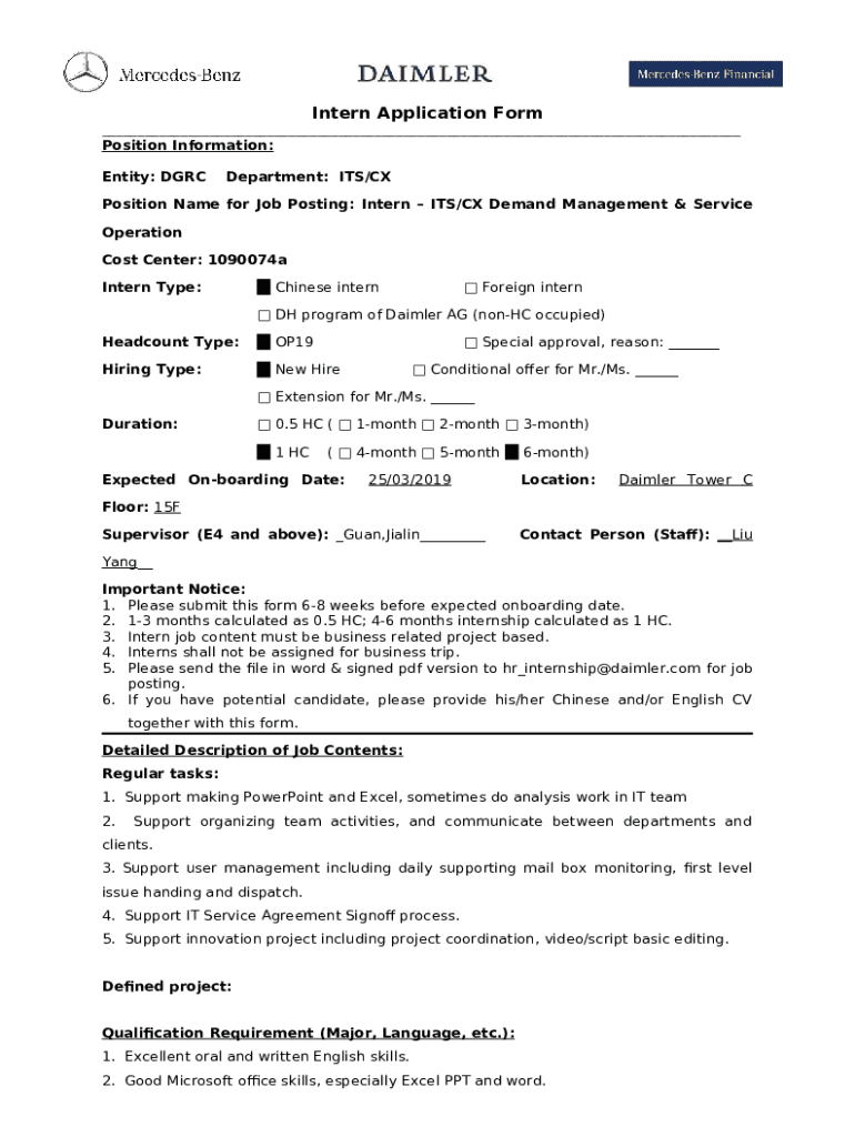 CMC Career Services - Job & Internship Posting Doc Template | pdfFiller