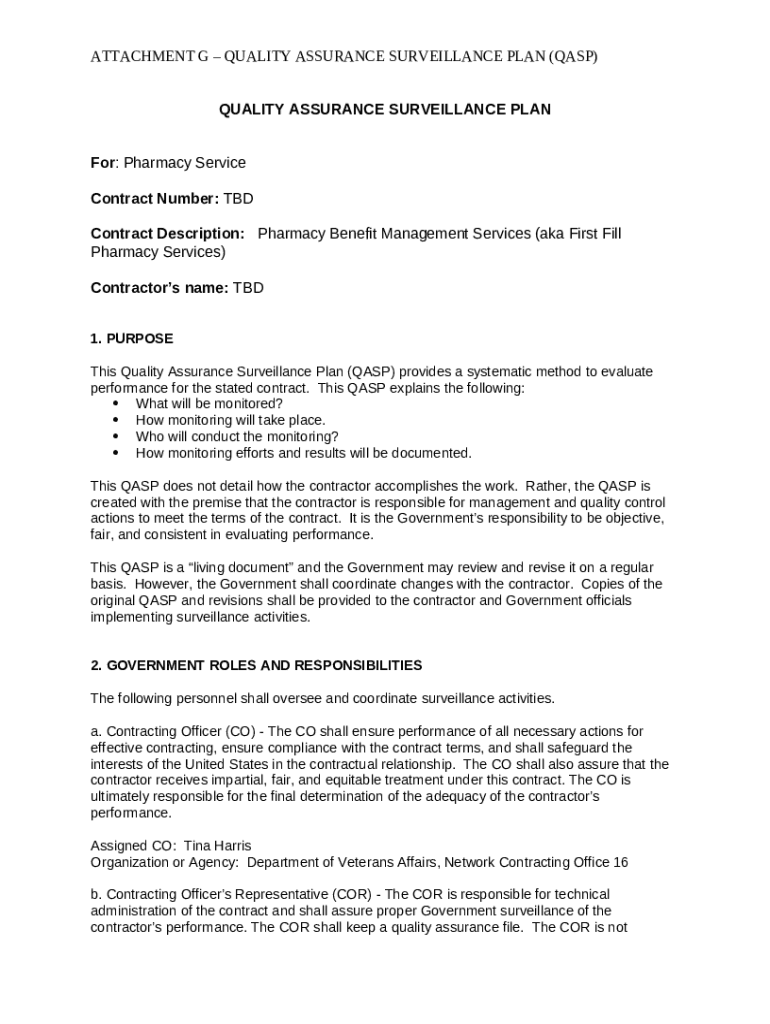 Attachment 2 - Quality Assurance Surveillance Plan (QASP ... Doc ...