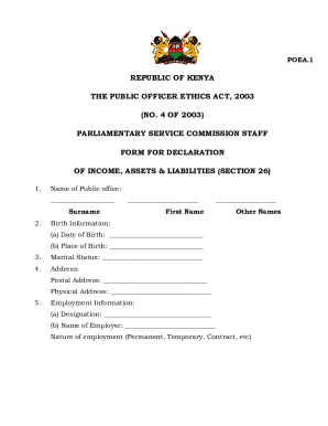 Fillable Online Guidelines on Declaration of Income, Assets and ...