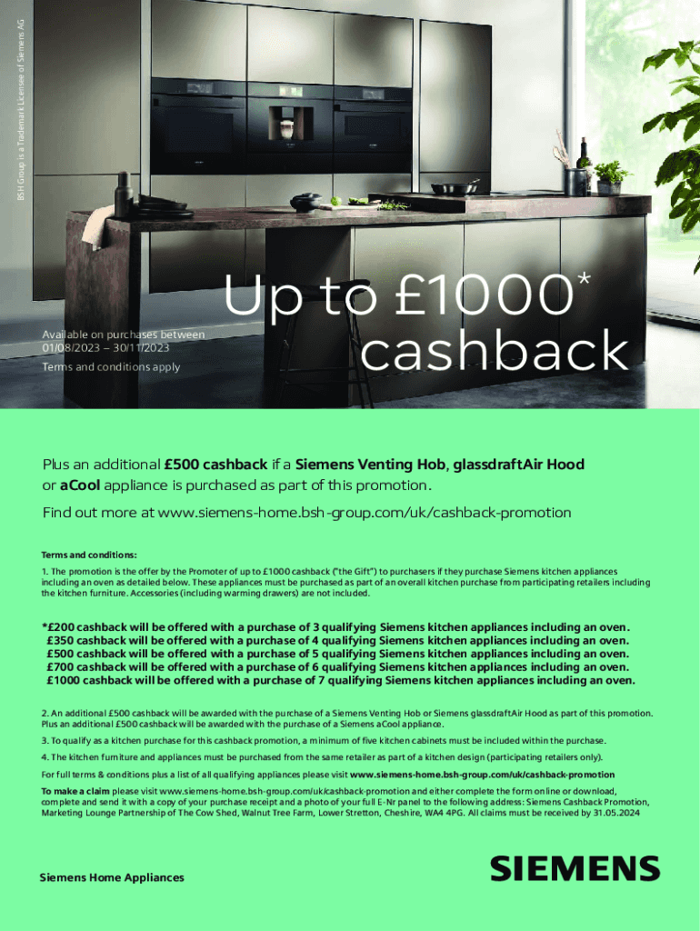 Fillable Online 15022 Siemens aCool Cashback Claim Form A4 QR.indd Fax ...