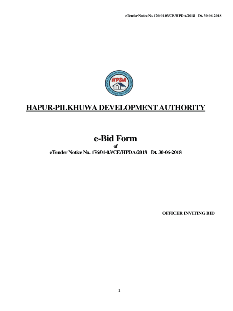 Fillable Online e-Bid Form Fax Email Print - pdfFiller