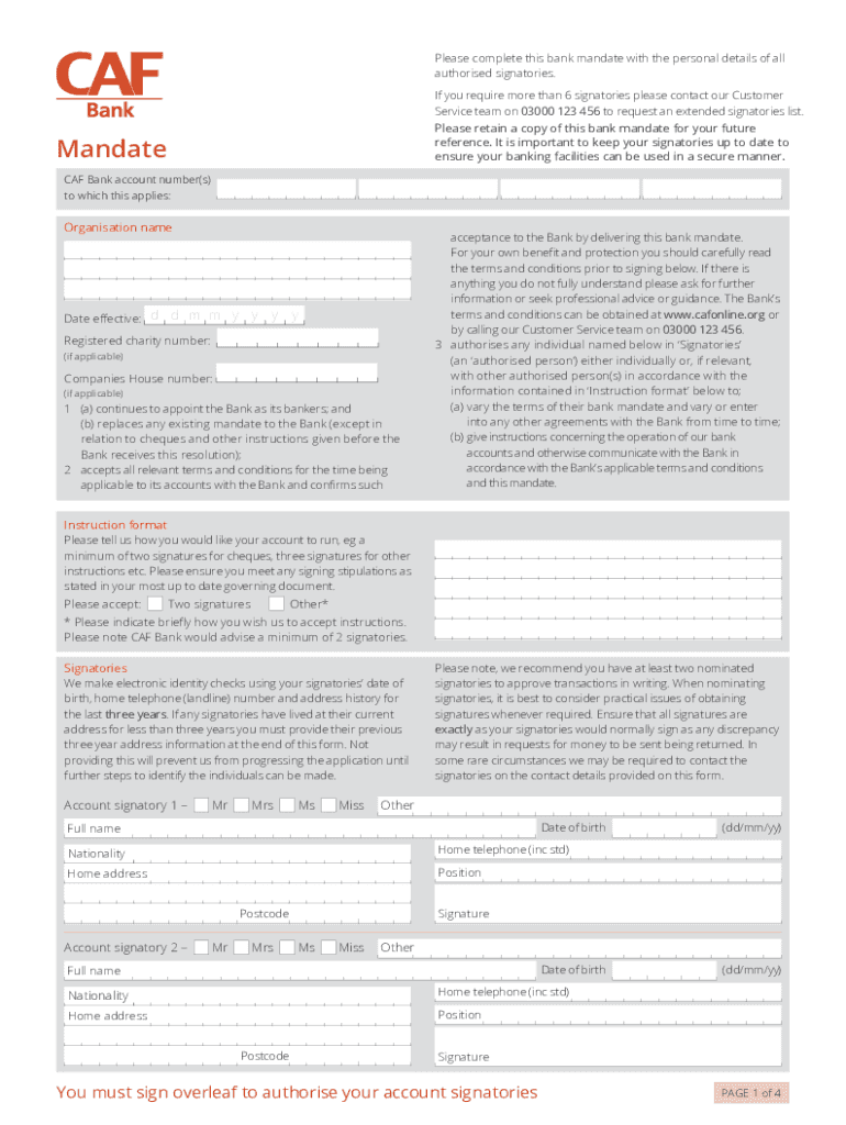 Fillable Online Business Bank Mandate: Everything You Need to Know Fax ...