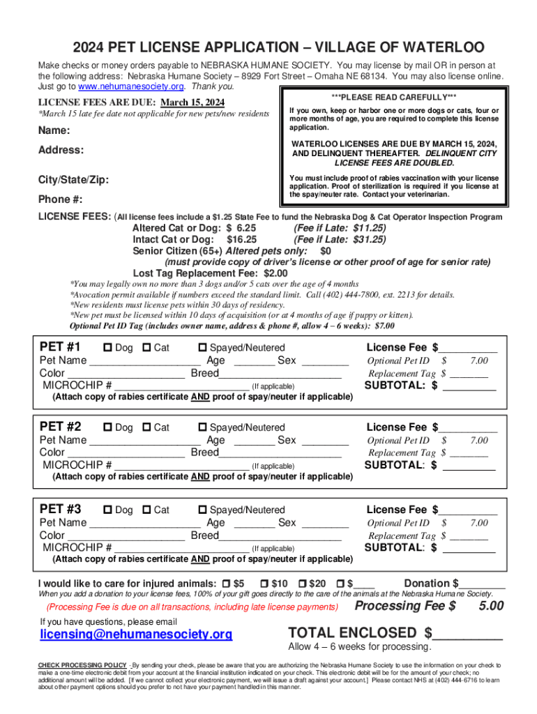 Fillable Online Pet Avocation Permit Information Fax Email Print ...