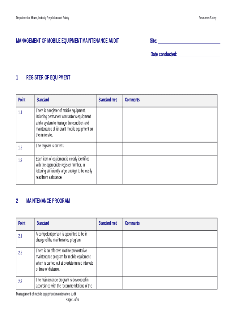 Management systems audit - guide - dmp wa gov Doc Template | pdfFiller