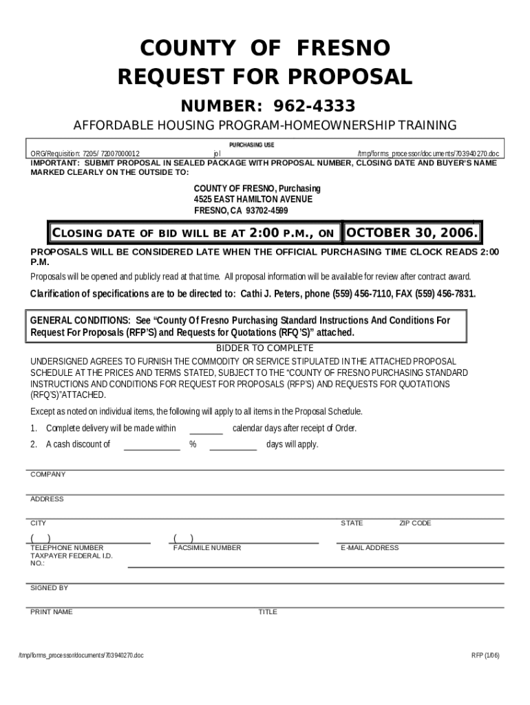 Fresno Housing - NOTICE OF Request for Proposal (RFP)... - www2 co ...