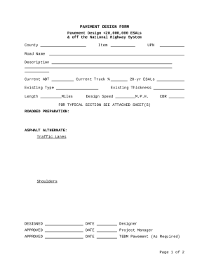 Pavement Design - transportation ky Doc Template | pdfFiller