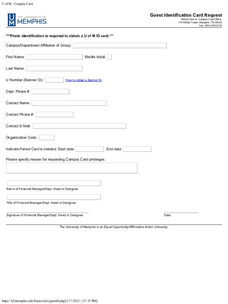 Fillable Online Guest Identification Card Request Fax Email Print ...