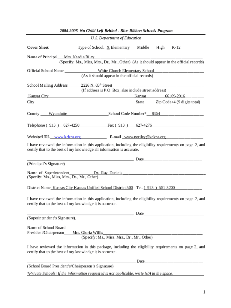 White Church Elementary School -- Application - www2 ed Doc Template ...