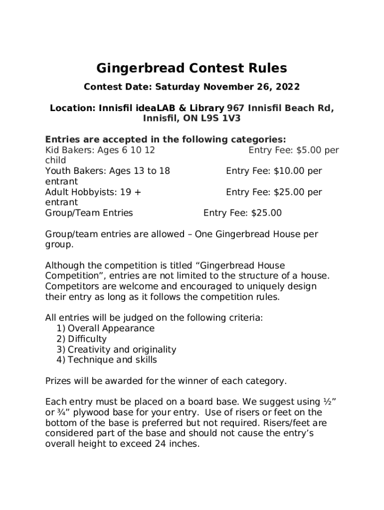 Annual Simcoe County Gingerbread House ... - Events Calendar Doc ...
