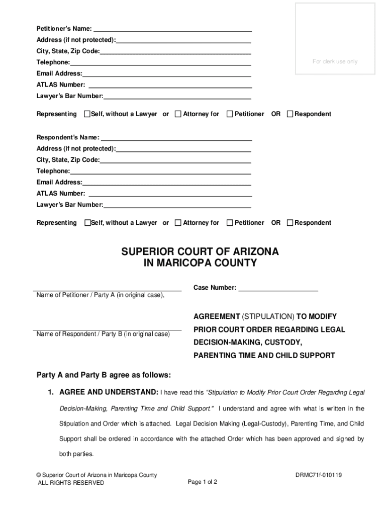 Fillable Online superiorcourt maricopa LEGAL DECISION MAKING (LEGAL ...
