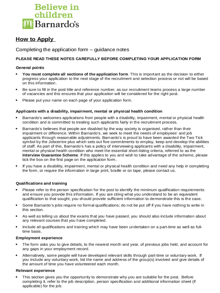1 Guidance notes for completing the application ... Doc Template ...