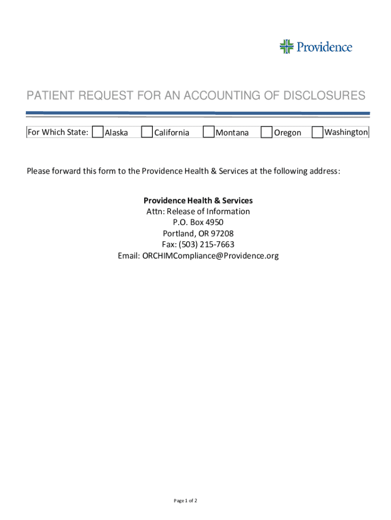 Fillable Online WA-120A Request for an Accounting of Disclosures Form Fax Email Print - pdfFiller