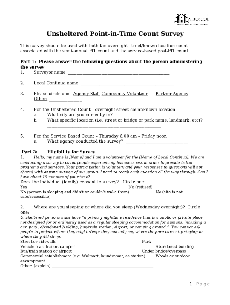 The Importance of the Homeless Point-in-Time Count Doc Template | pdfFiller